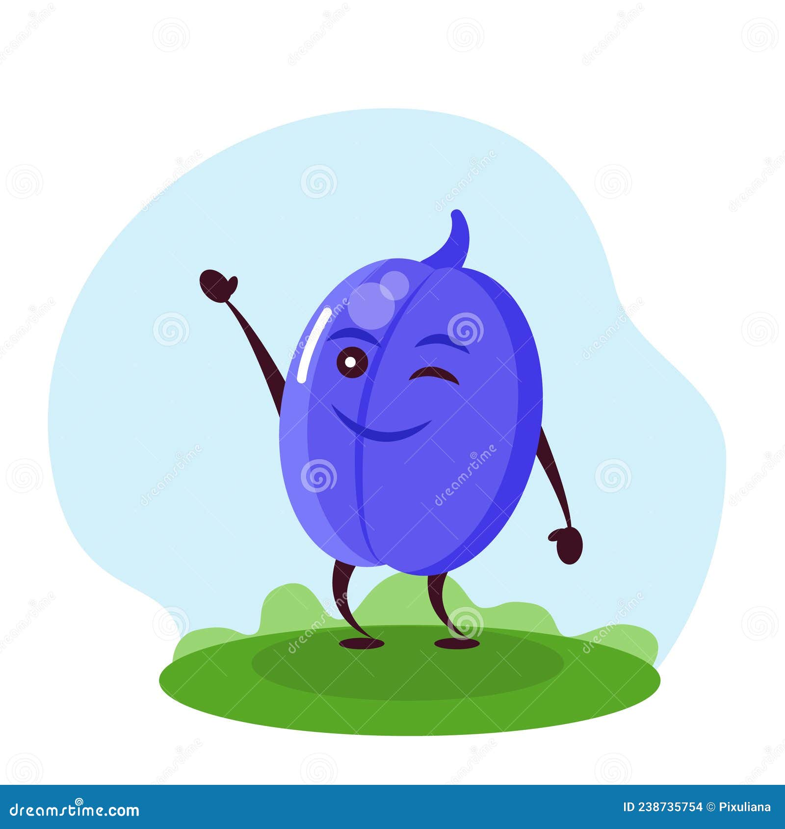 Funny Plum Fruit Cartoon Illustration Coloring Page | CartoonDealer.com ... Funny Plum Fruit Cartoon Illustration Coloring Page | CartoonDealer.com ...