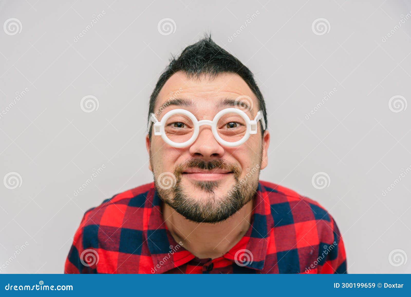 Funny Portrait of a Bearded Man Making Faces Stock Image - Image of ...
