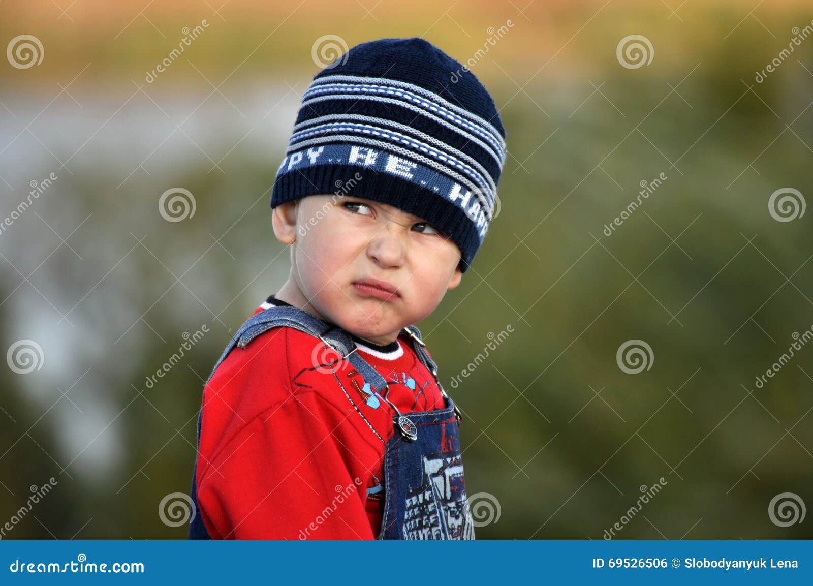 Funny portrait of a boy stock photo. Image of happy, offended - 69526506