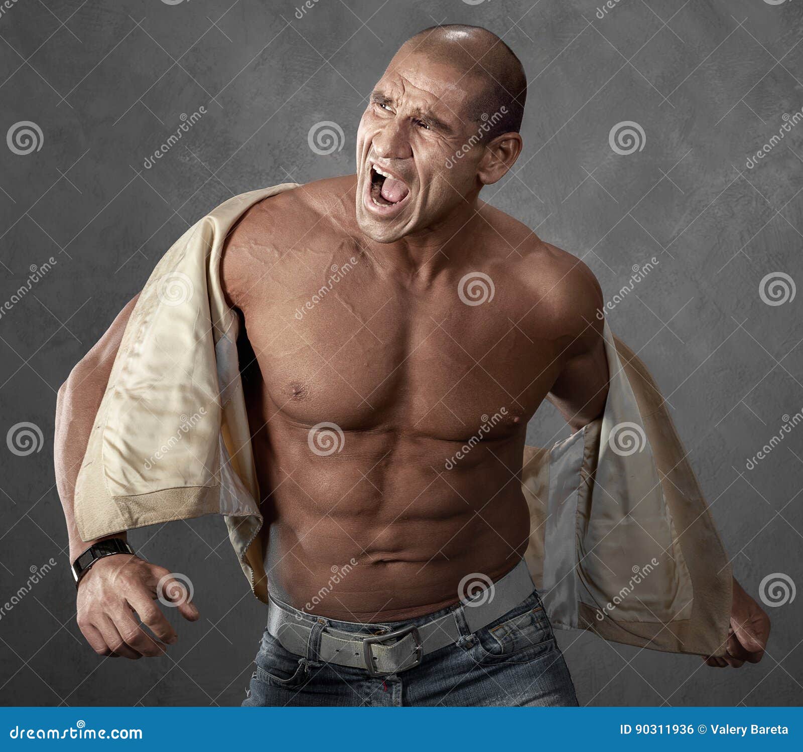 Funny Portrait of Crying Angry Bully Man Stock Photo - Image of fight ...