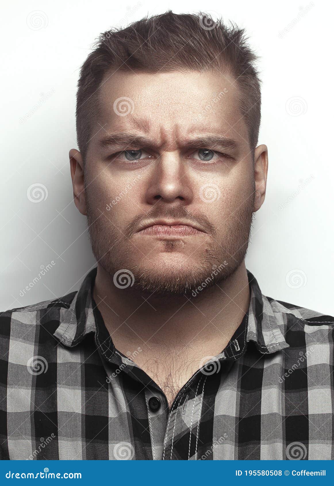 Funny portrait stock photo. Image of human, serious - 195580508