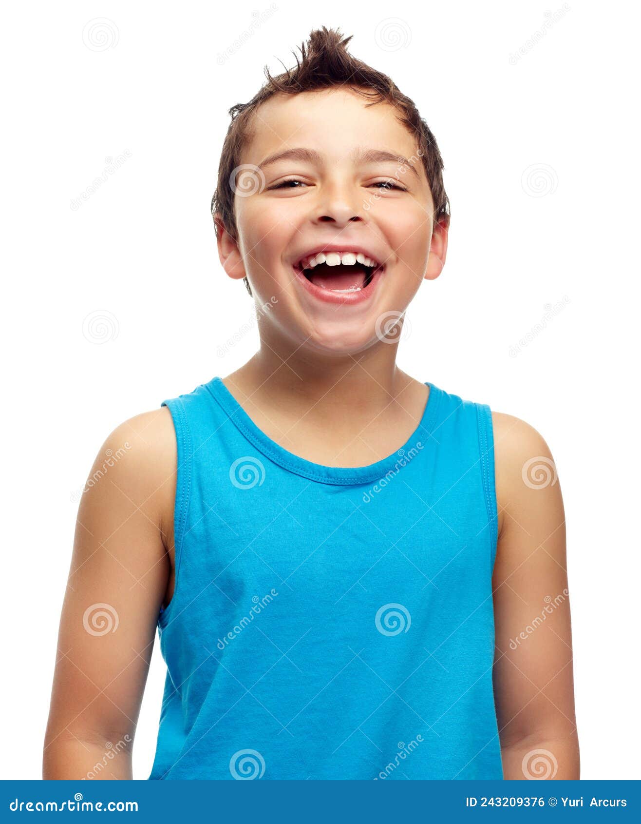 So Funny. Portrait of a Young Boy Laughing. Stock Photo - Image of ...