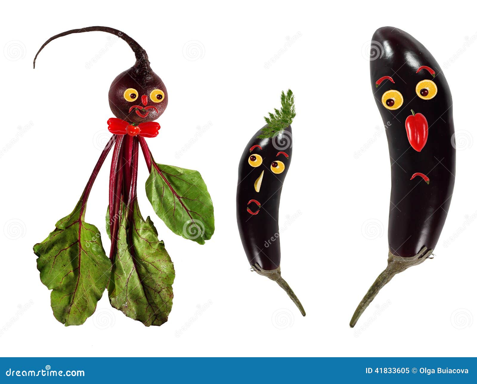 Funny Portraits Made Of Beet And Eggplants Royalty-Free Stock Photo ...