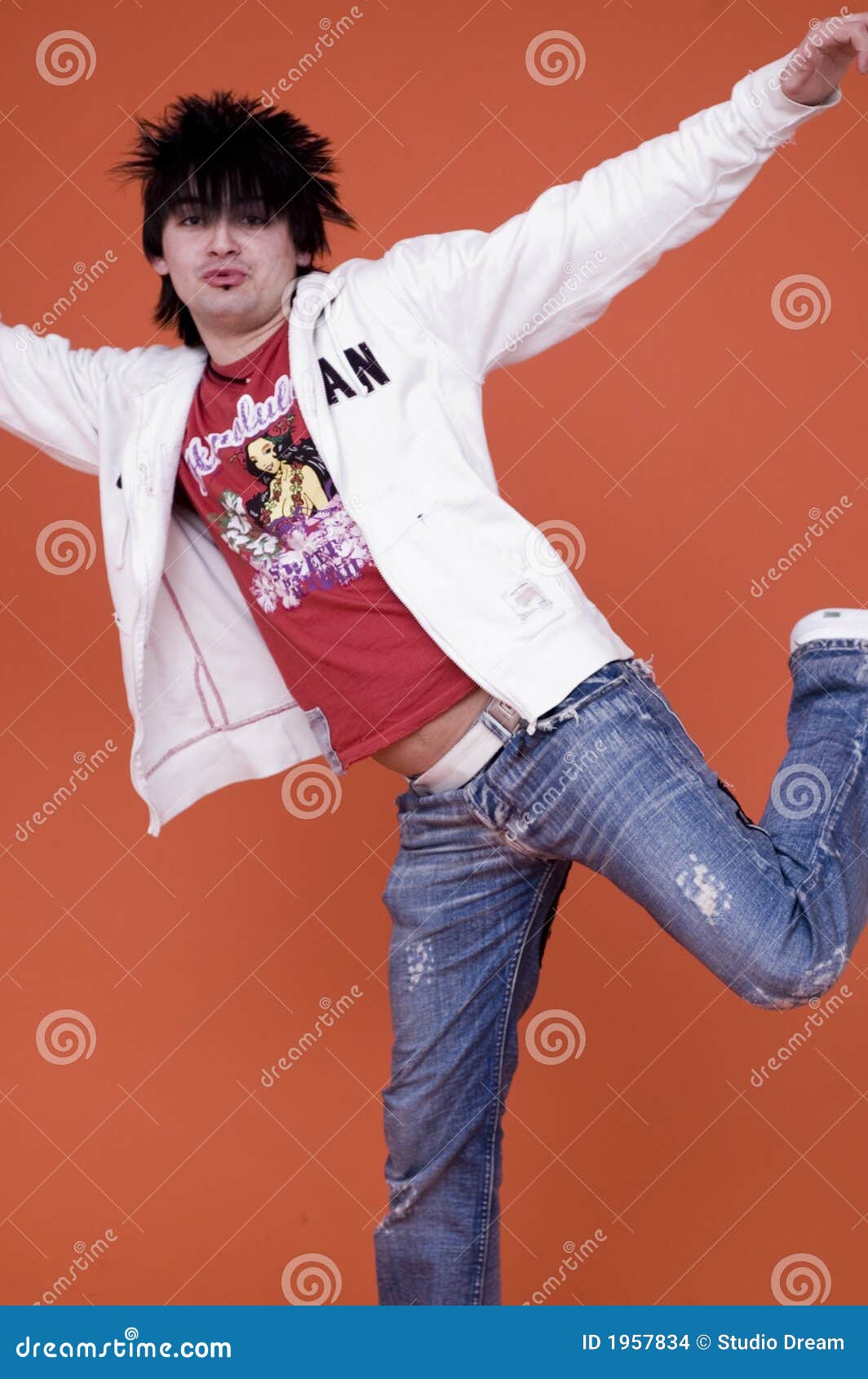 Funny Pose stock photo. Image of background, punk, style - 1957834