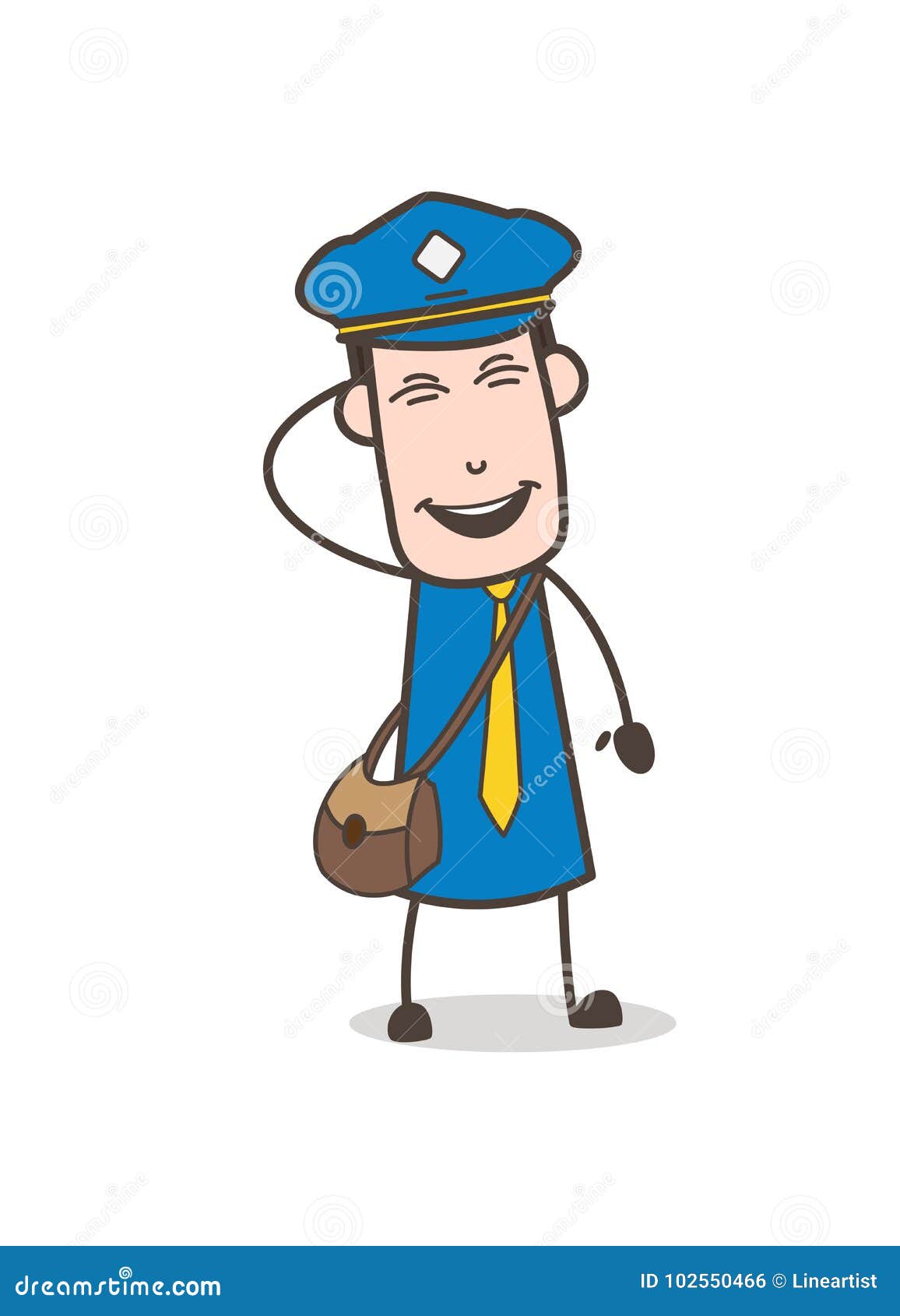 Funny Postman Character Collection - Set Of Concepts Vector ...