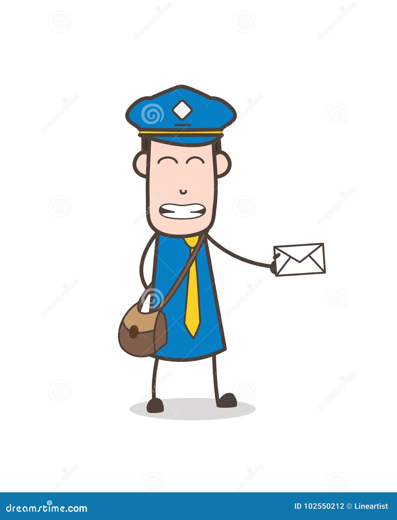 Funny Postman Pigeon Cartoon Royalty-Free Stock Photography ...