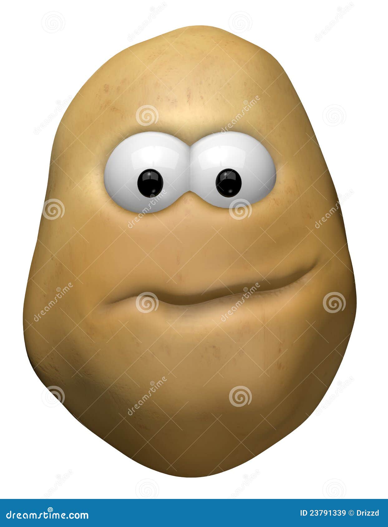 Funny Potato With Eyes On White Background Vector Illustration ...