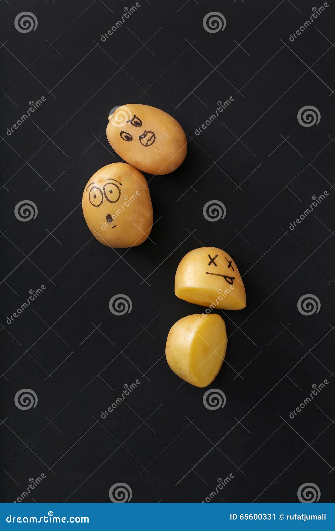 Funny potato stock image. Image of character, food, drawing - 65600331