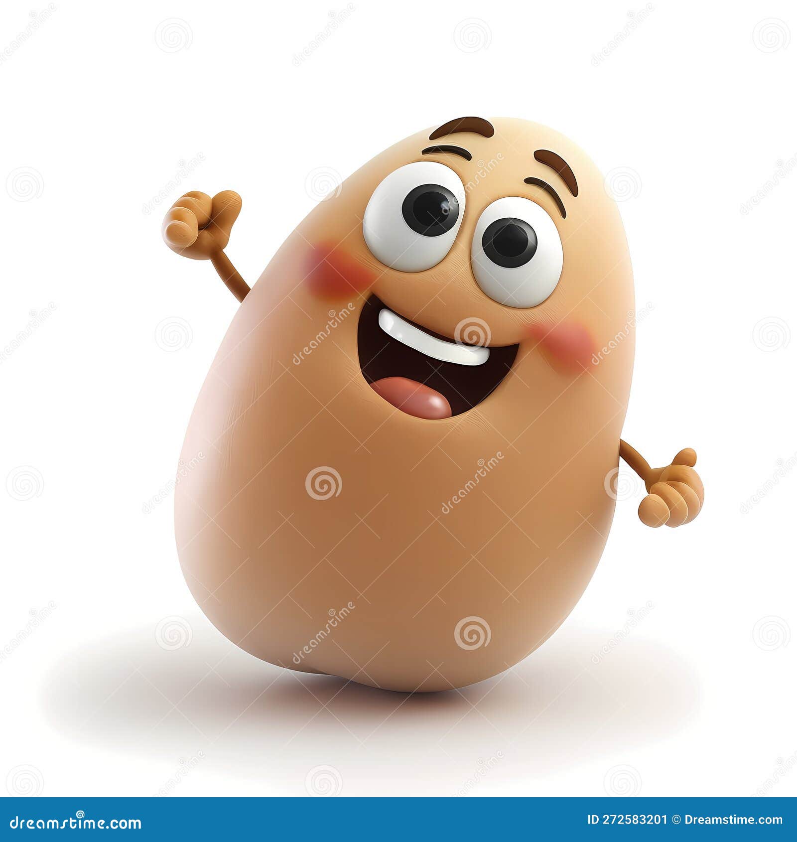 Funny Potato Cartoon. Generative AI Stock Image - Image of potato ...