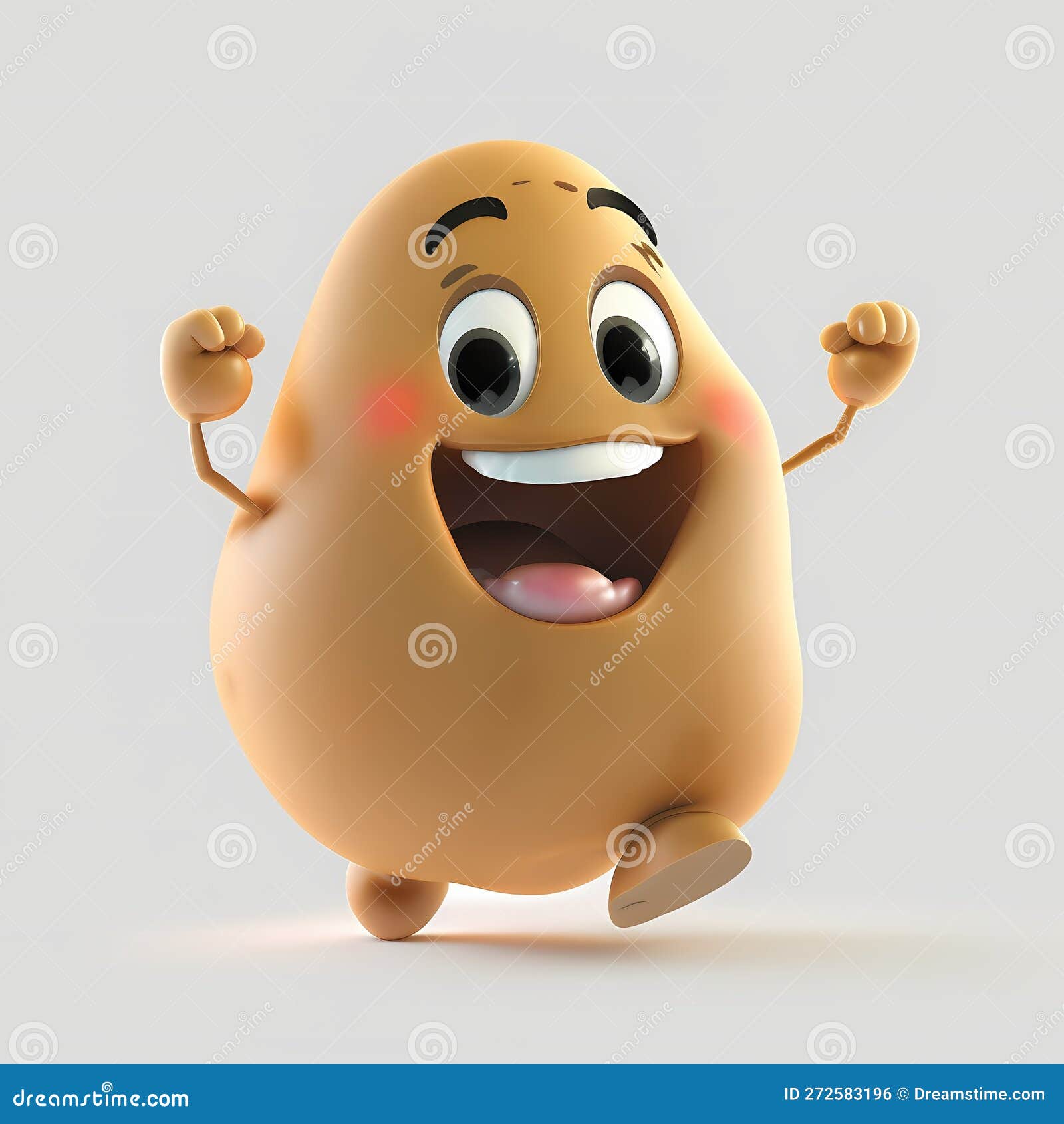 Funny Potato Cartoon. Generative AI Stock Illustration - Illustration ...