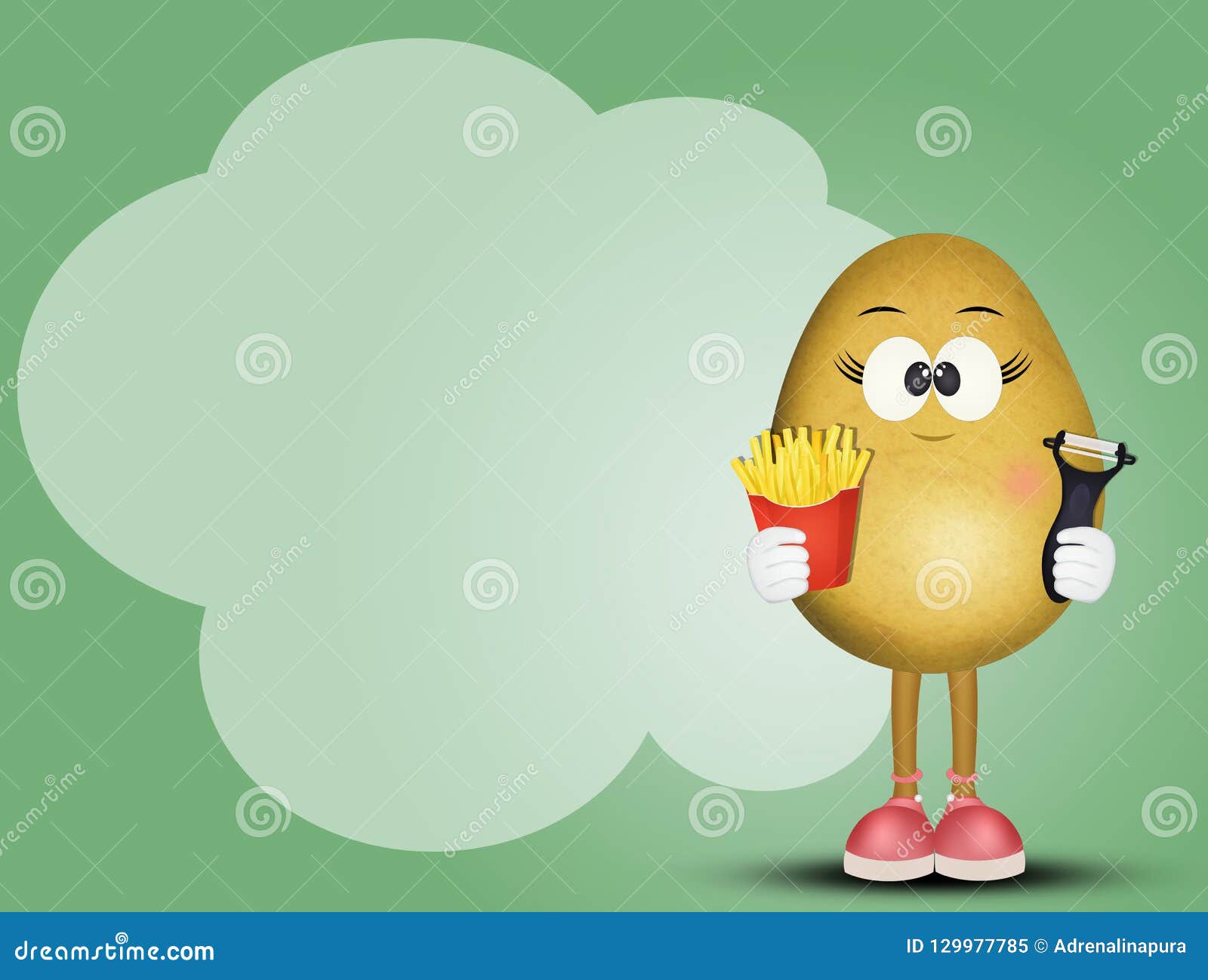 Funny Potato With Eyes On White Background Vector Illustration ...