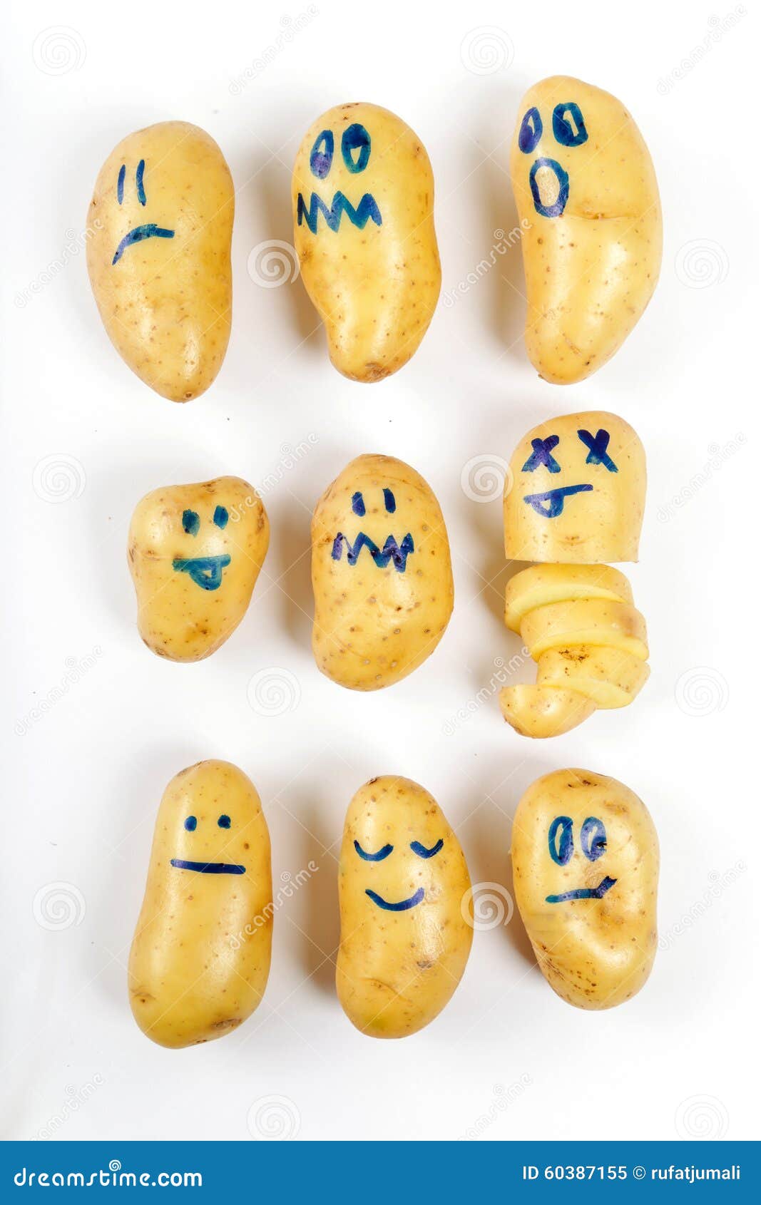 Funny potato stock image. Image of marker, emotions, plant - 60387155