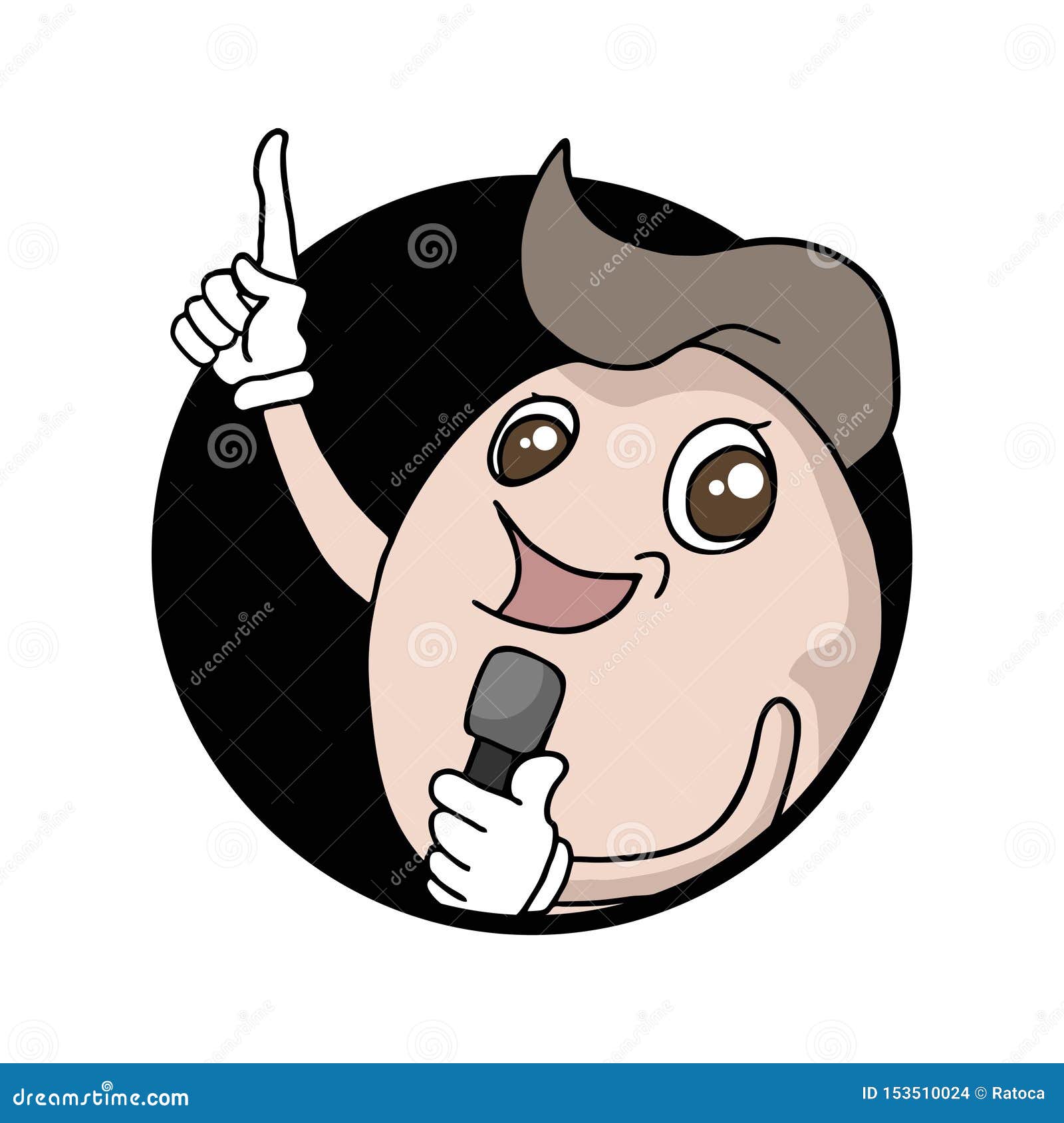 Funny Presenter In The Spotlight Cartoon Vector | CartoonDealer.com ...