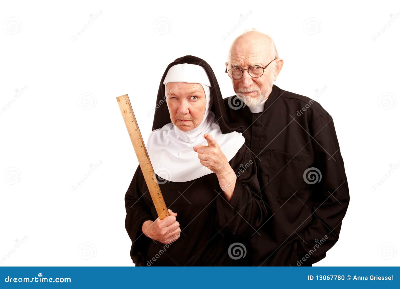 Funny Priest and Nun stock photo. Image of pair, eccentric - 13067780
