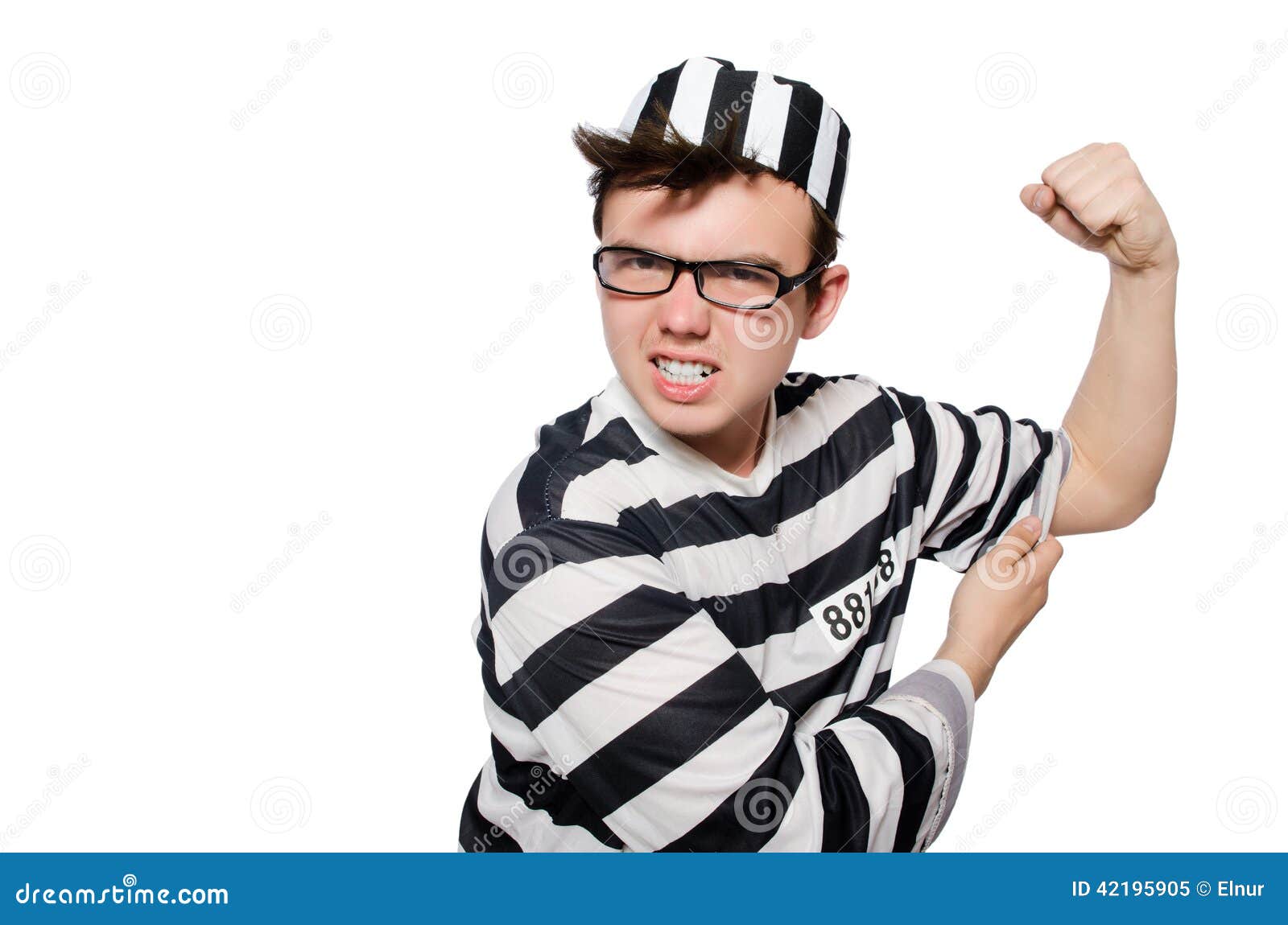 Funny prison inmate stock image. Image of inmate, angry - 42195905