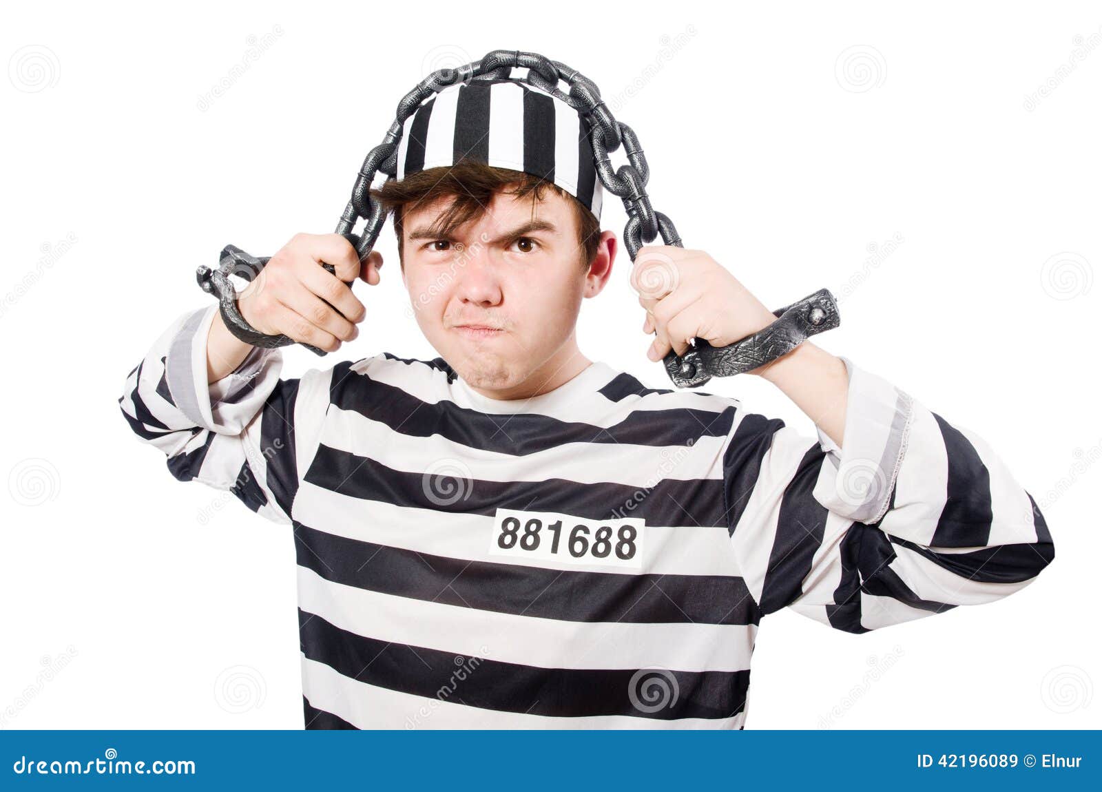 Funny prison inmate stock image. Image of isolated, ball - 42196089