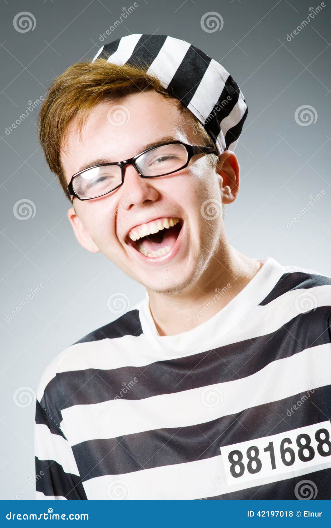 Funny prison inmate stock photo. Image of adult, humor - 42197018