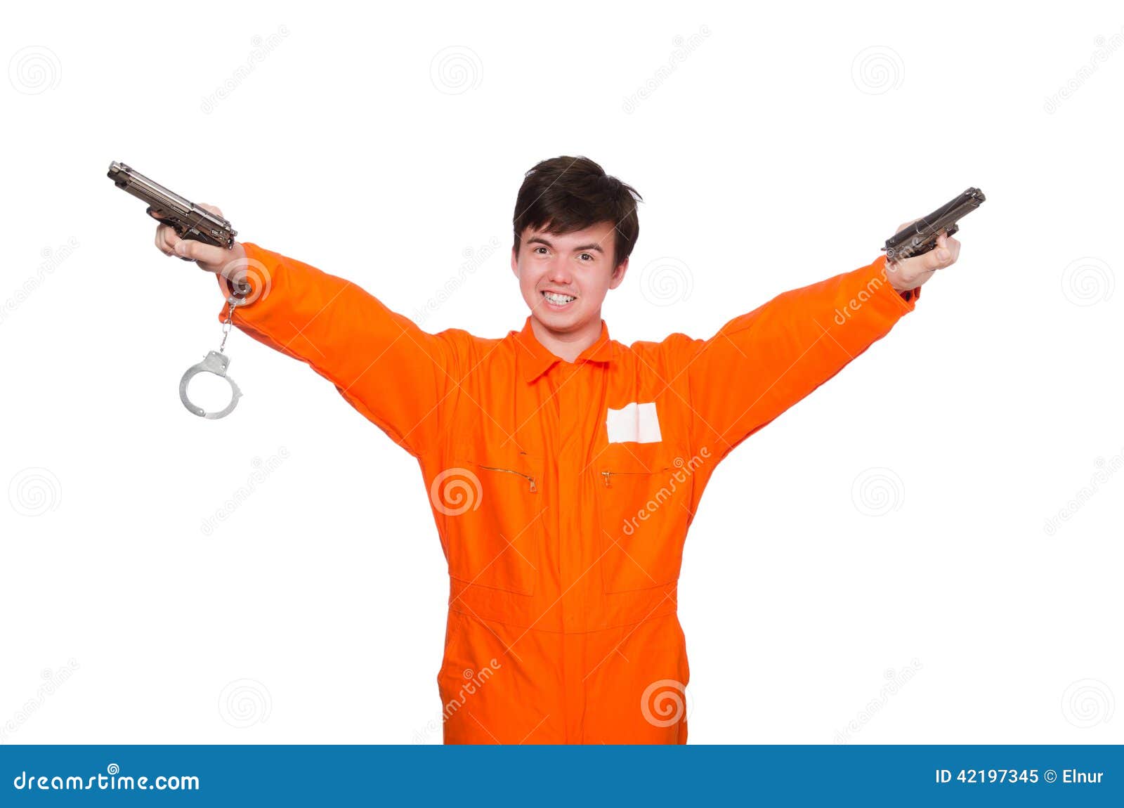 Funny prison inmate stock image. Image of cuffs, handcuffs - 42197345