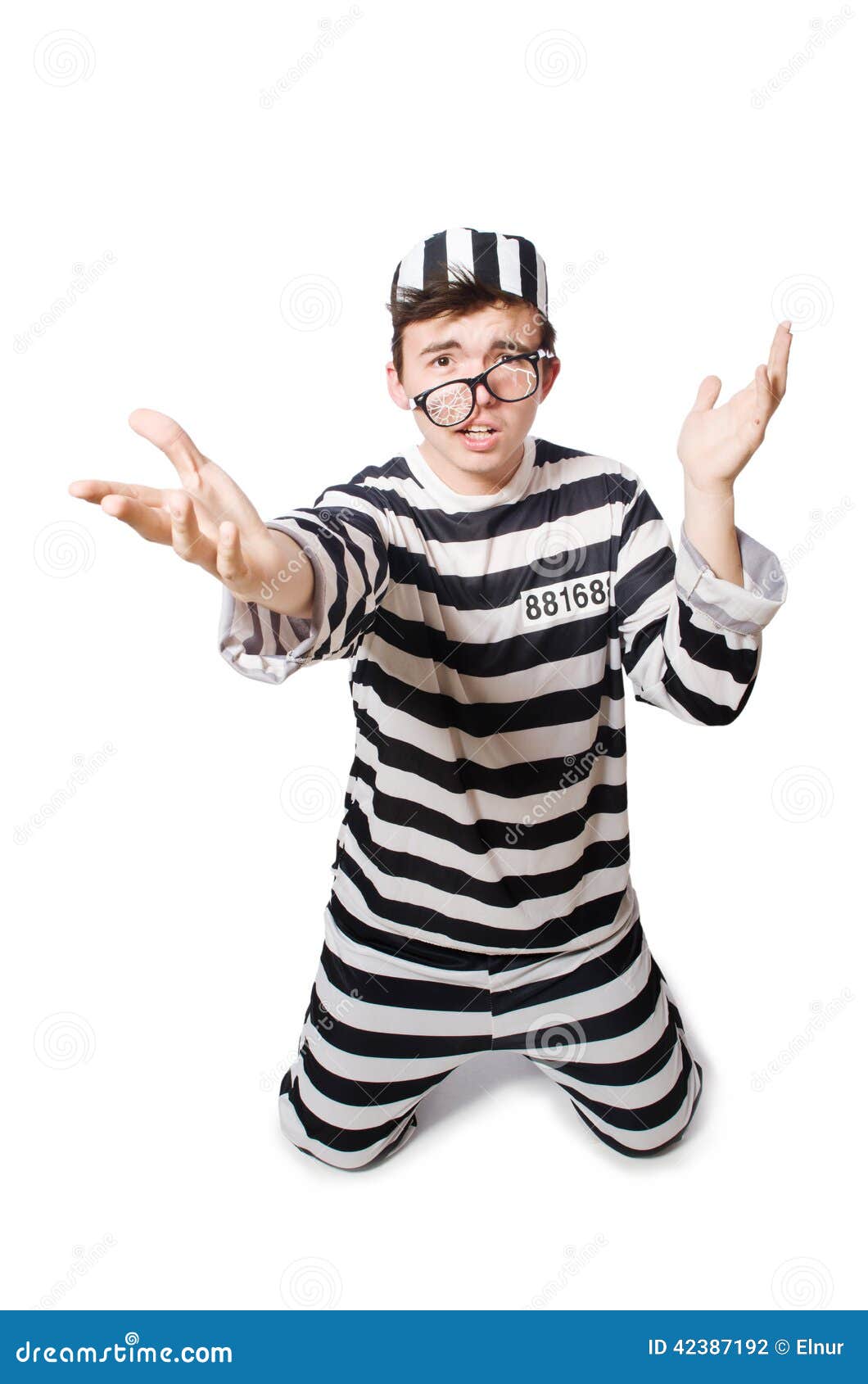 Funny prison inmate stock photo. Image of convict, humour - 42387192