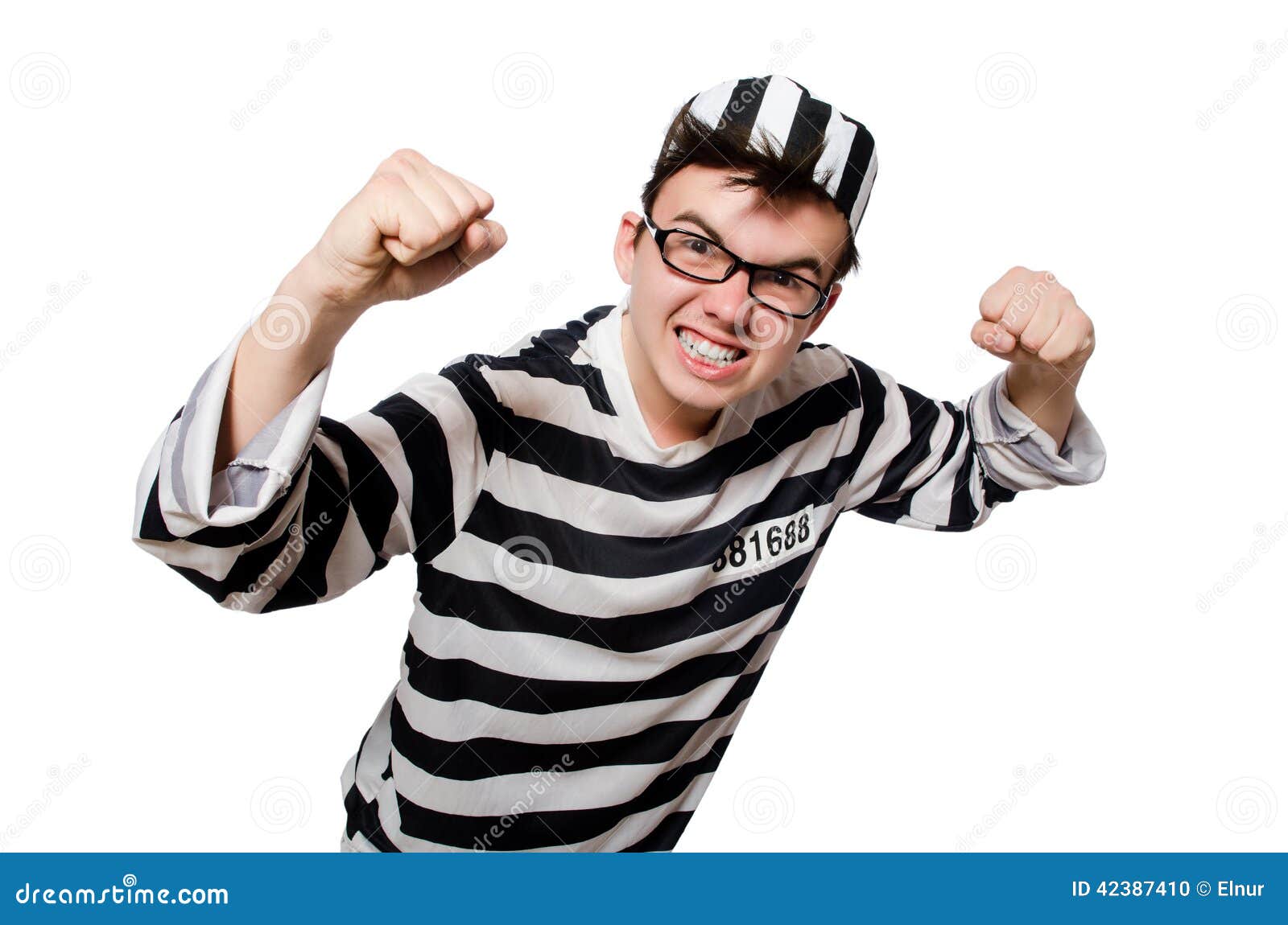 Funny prison inmate stock photo. Image of humourous, comic - 42387410