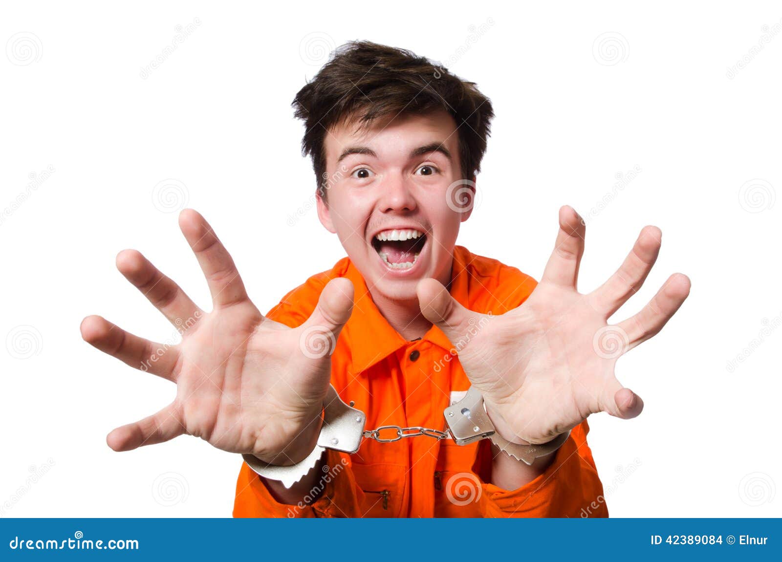 Funny prison inmate stock photo. Image of bracelet, freedom - 42389084