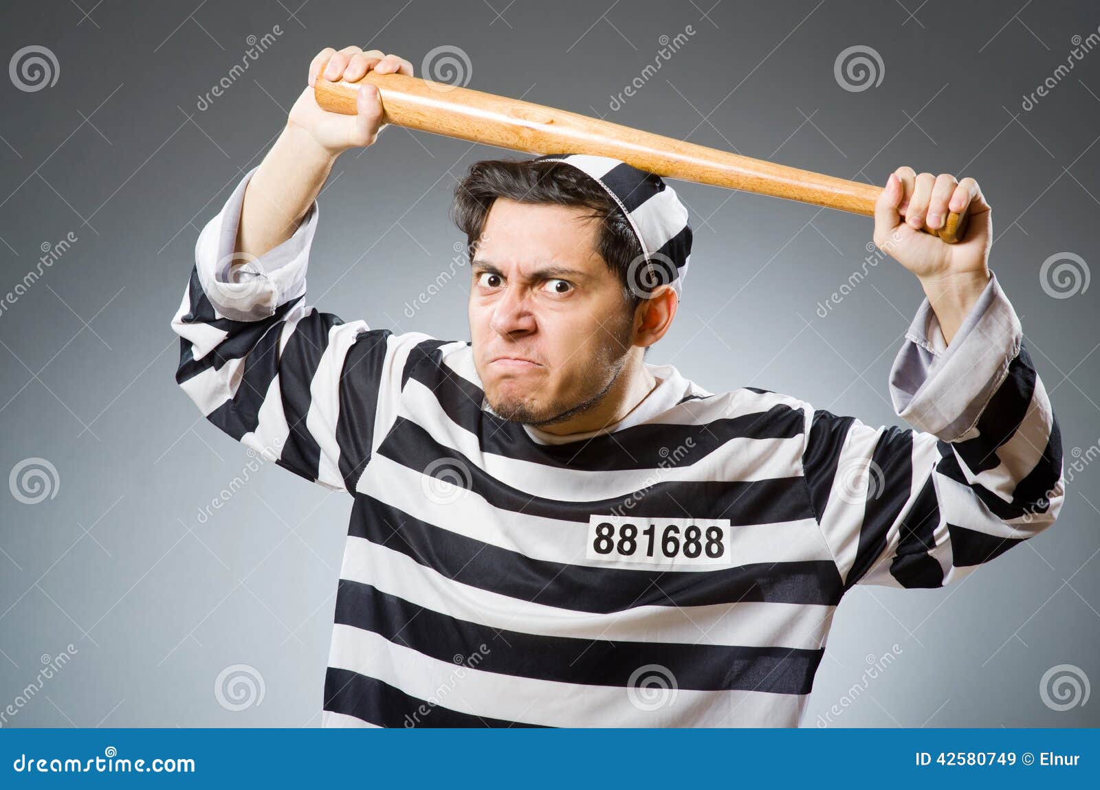 Funny prison inmate stock image. Image of hitting, police - 42580749