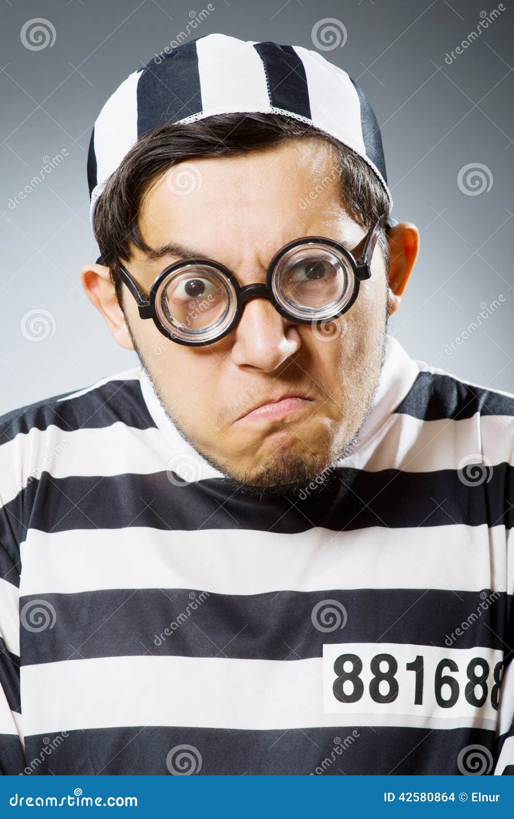Funny prison inmate stock photo. Image of gangster, adult - 42580864