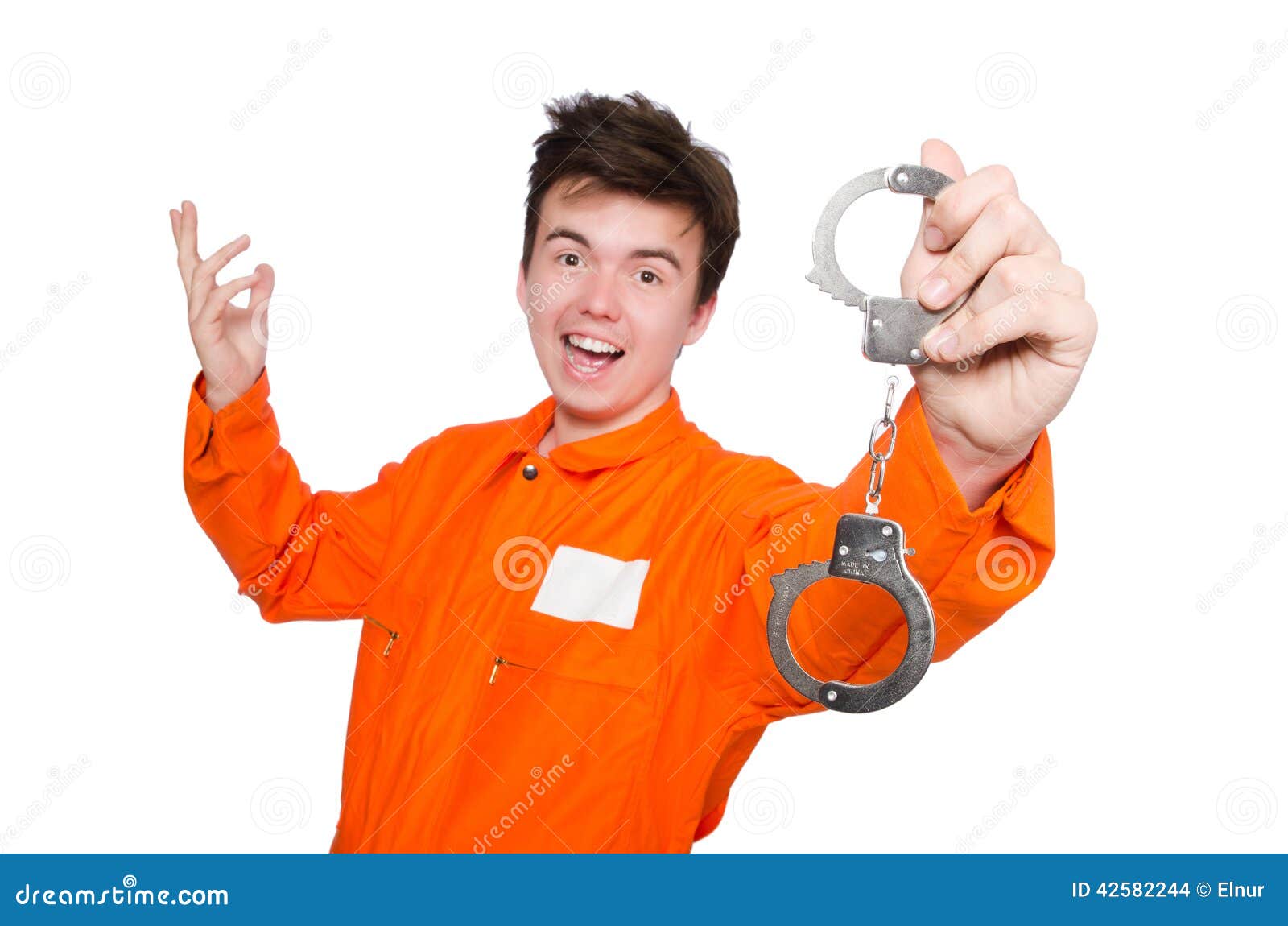 Funny prison inmate stock photo. Image of isolated, crime - 42582244