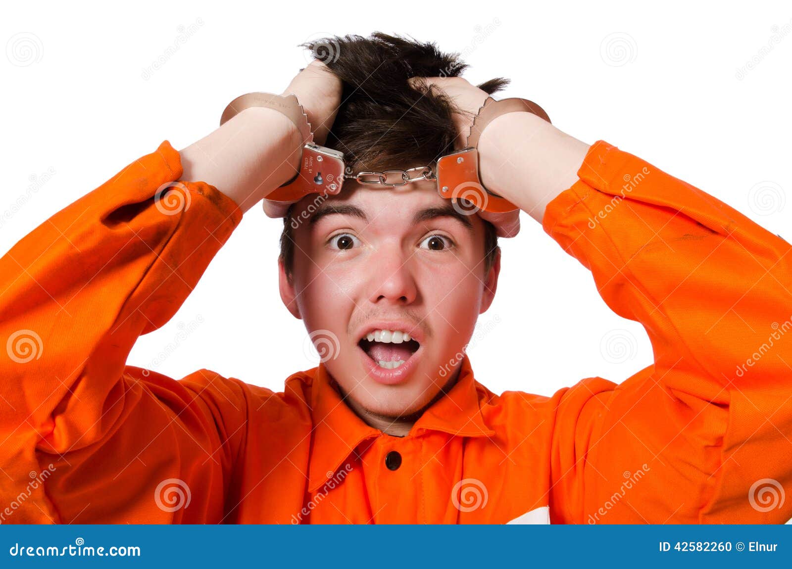 Funny prison inmate stock photo. Image of detainee, captive - 42582260