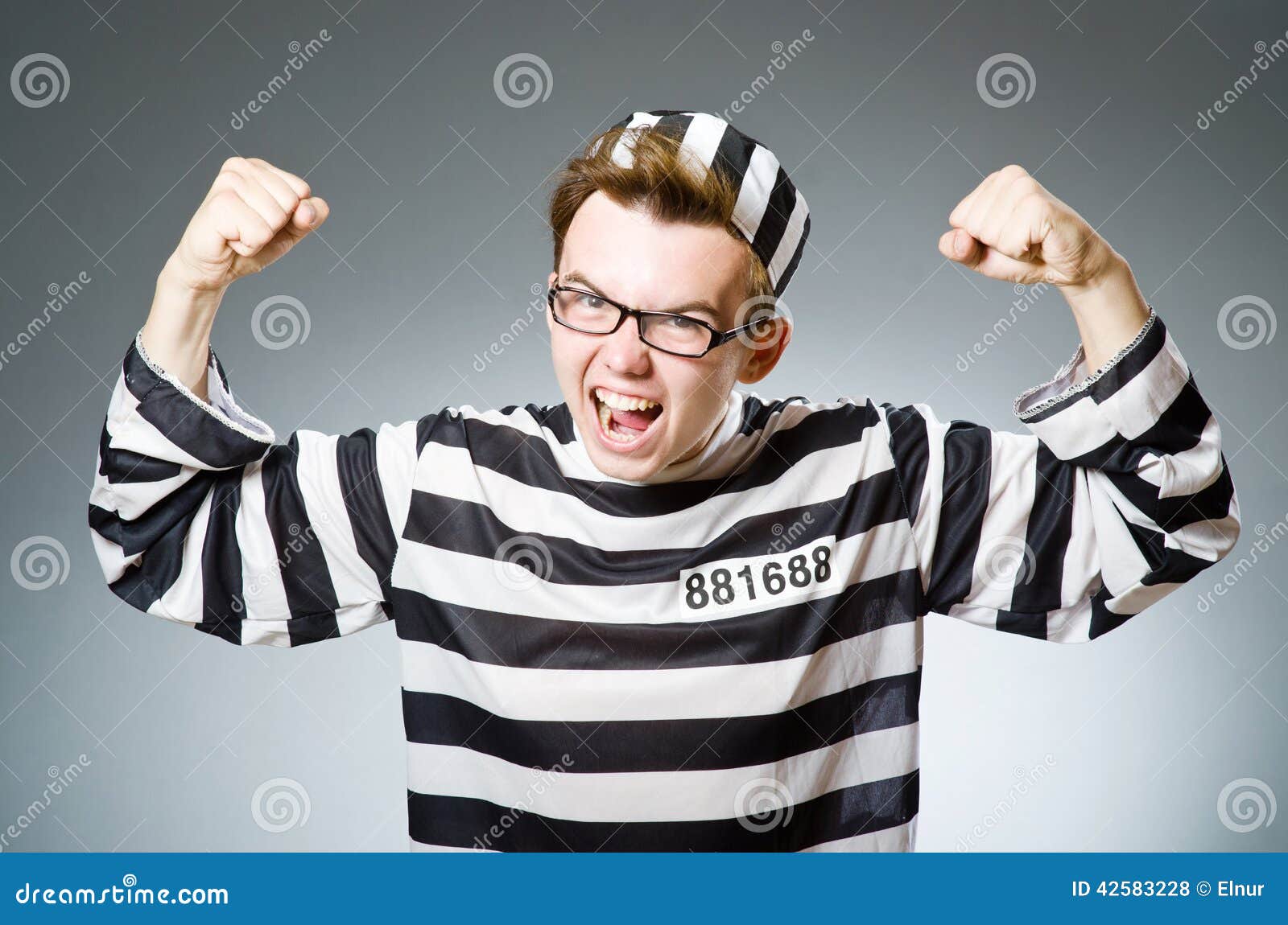 Funny prison inmate stock photo. Image of custody, humor - 42583228