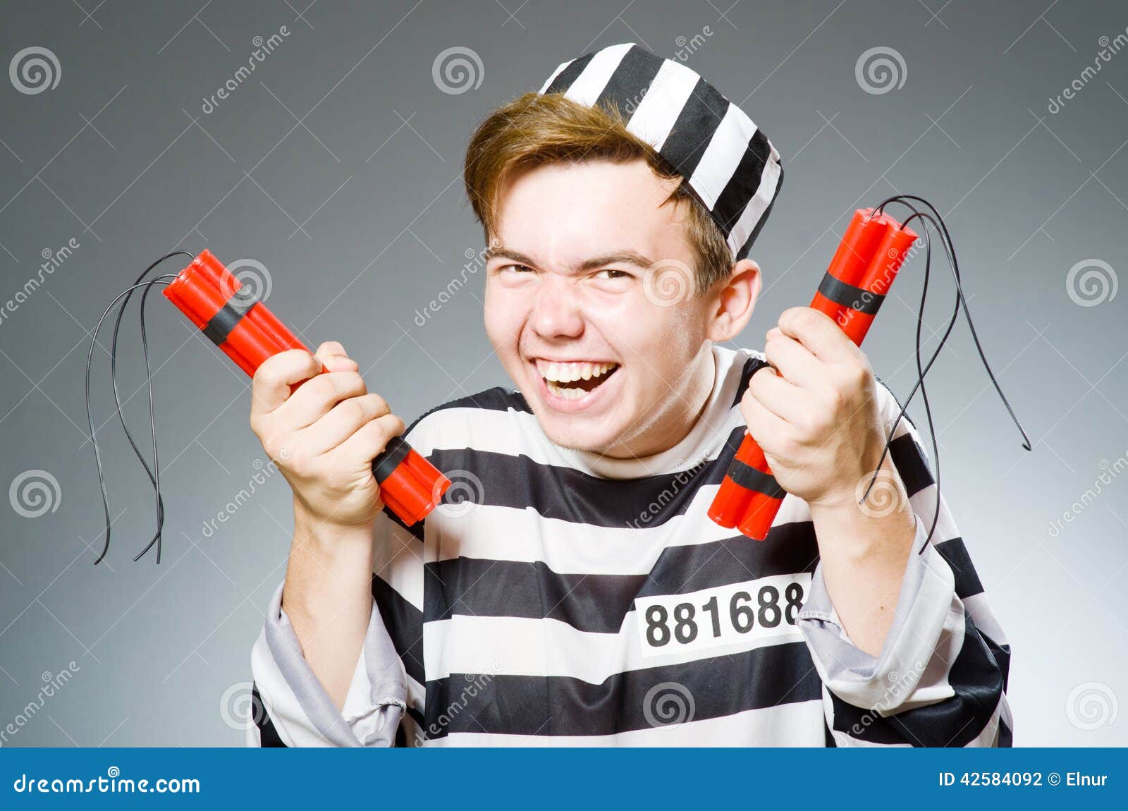Funny prison inmate stock photo. Image of jail, humour - 42584092