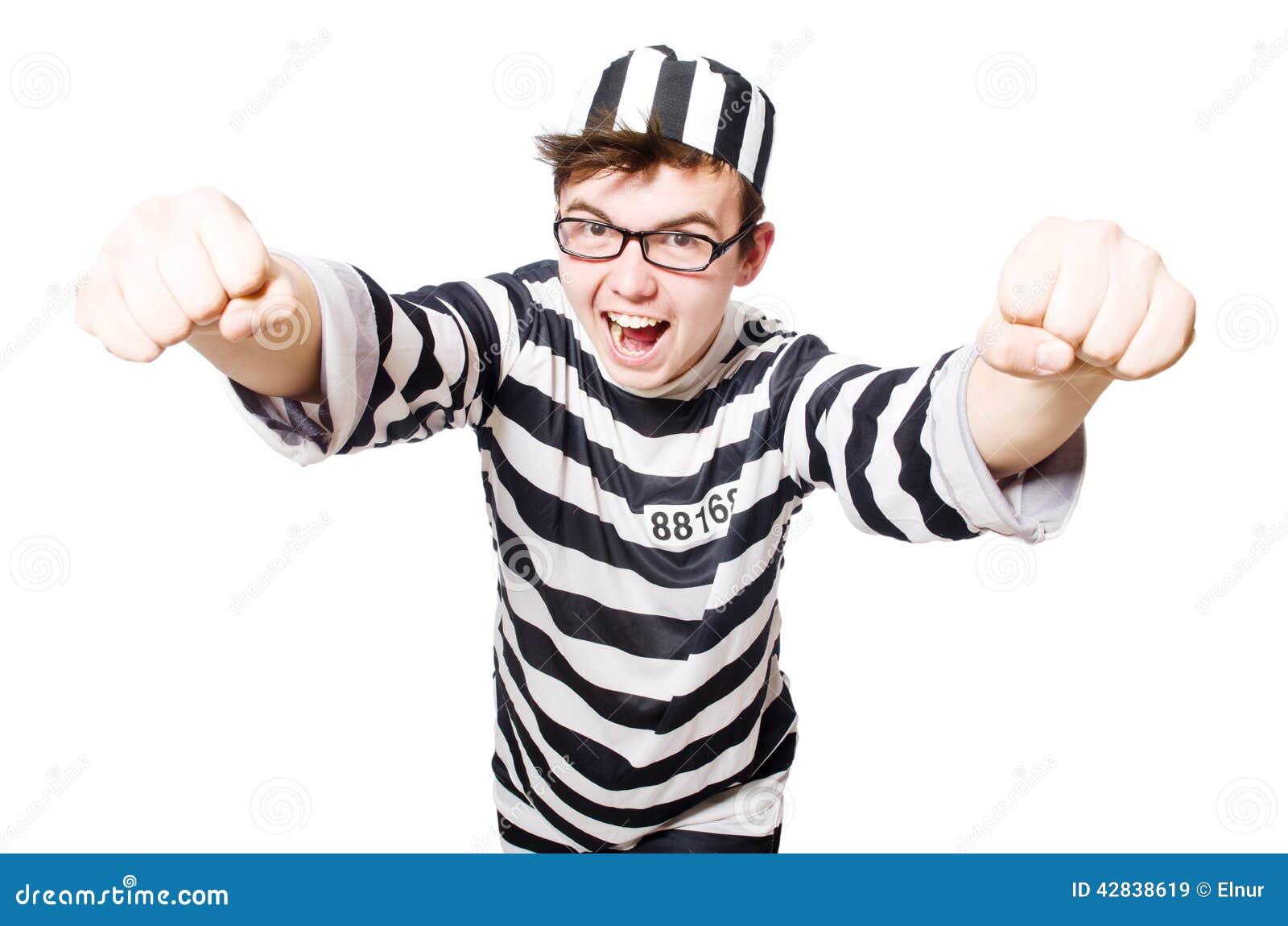 Funny prison inmate stock image. Image of gangster, humorous - 42838619