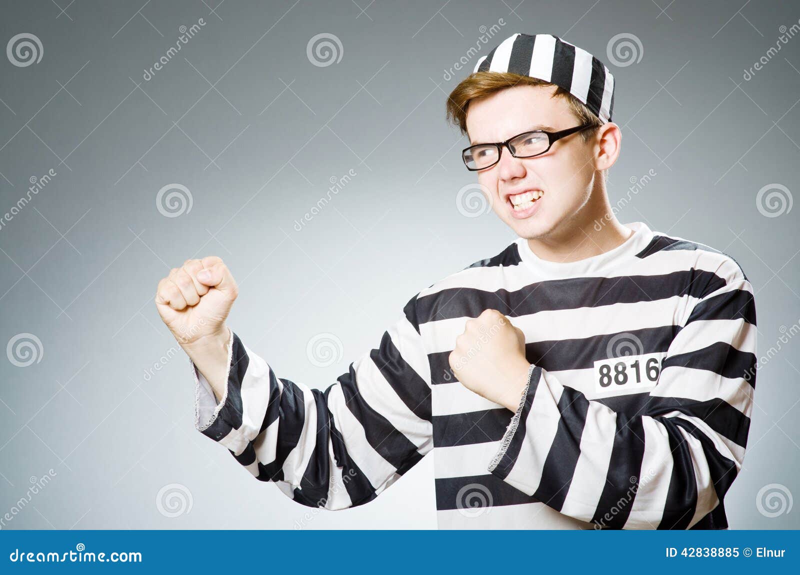 Funny prison inmate stock image. Image of escaping, custody - 42838885