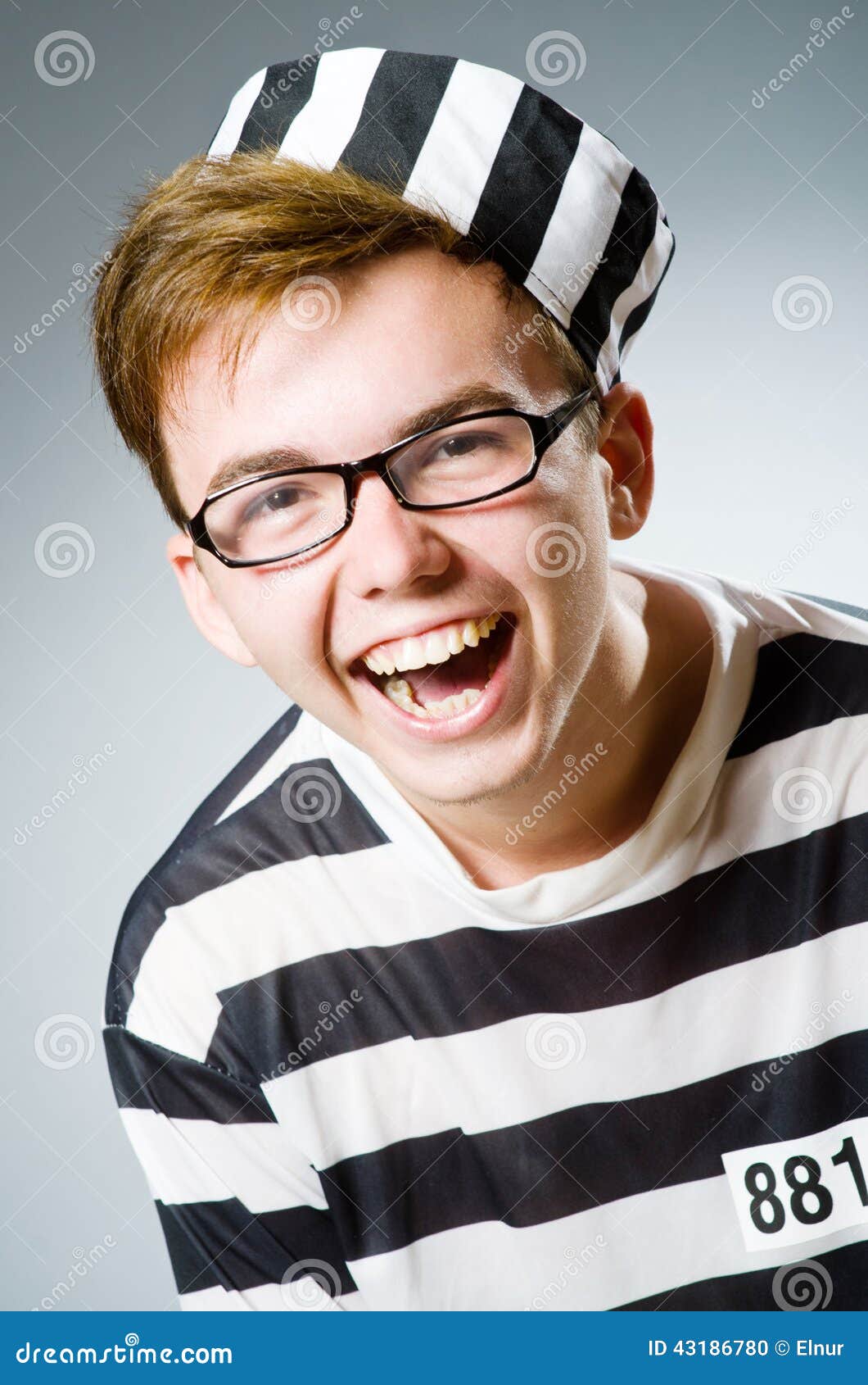 Funny prison inmate stock photo. Image of jailbird, humour - 43186780