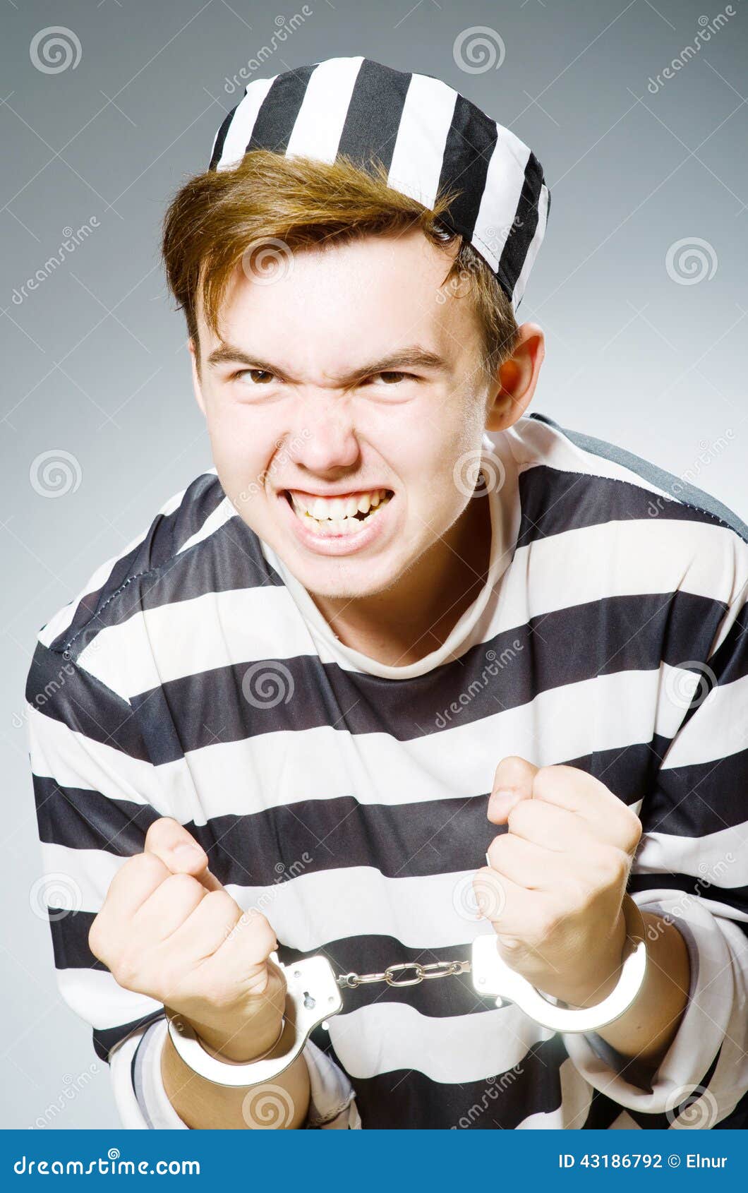 Funny prison inmate stock photo. Image of angry, fetter - 43186792