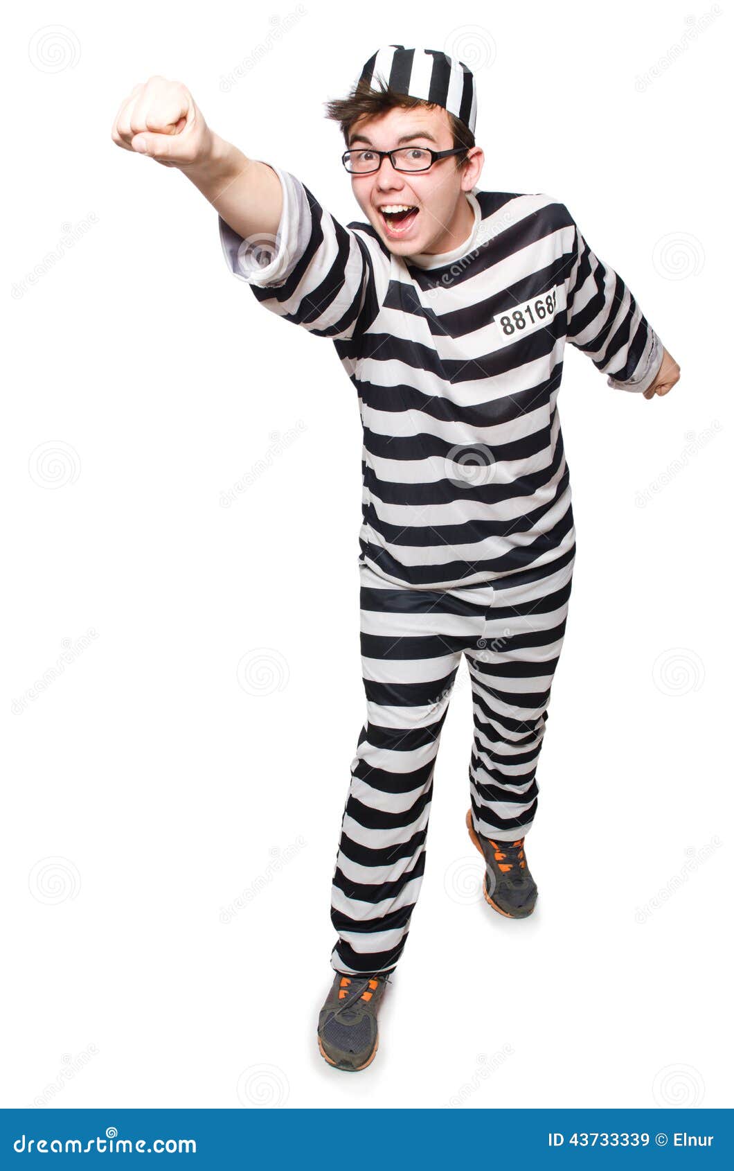 Funny prison inmate stock image. Image of detention, jail - 43733339