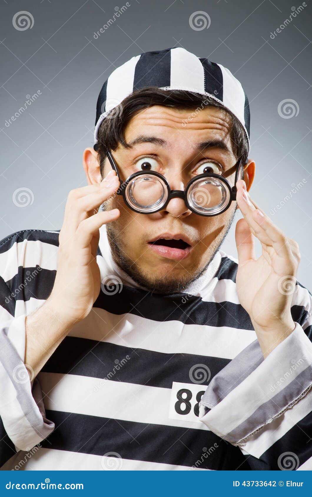 Funny prison inmate stock photo. Image of humourous, inmate - 43733642