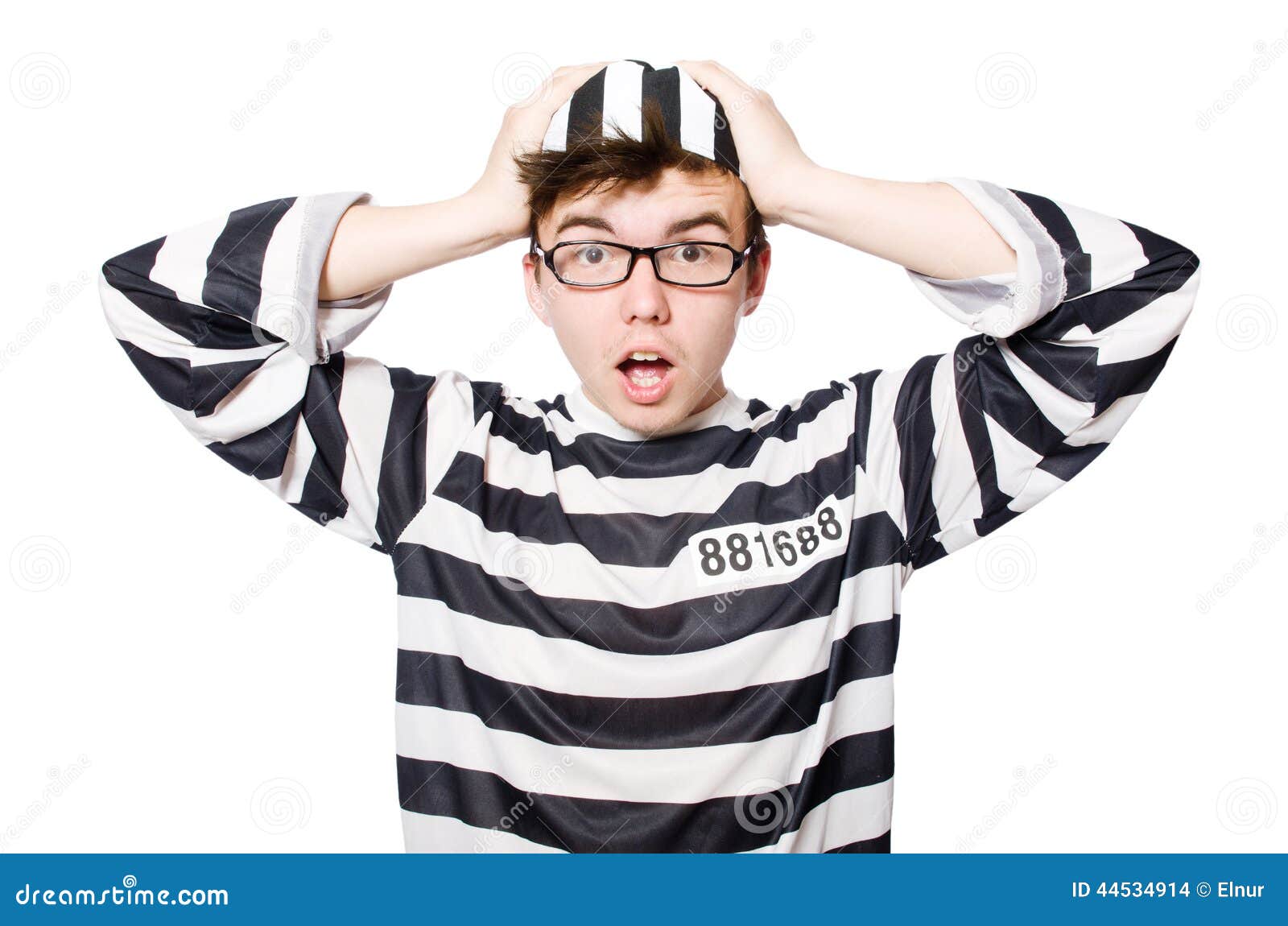 Funny prison inmate stock photo. Image of detainee, humour - 44534914