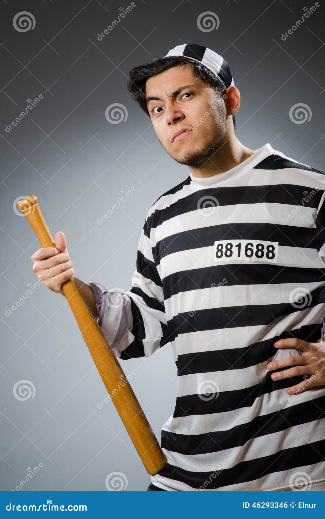 Funny prison inmate stock photo. Image of detainee, male - 46293346