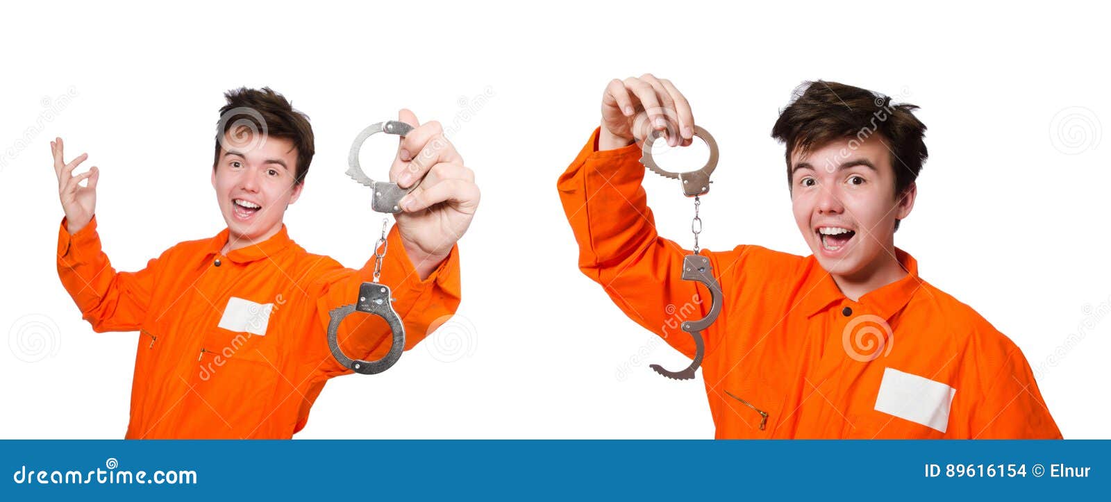 The Funny Prison Inmate in Concept Stock Photo - Image of isolated ...