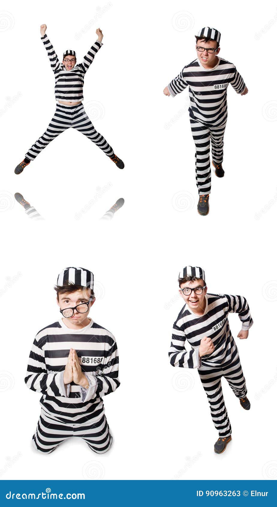 The Funny Prison Inmate in Concept Stock Image - Image of criminal ...