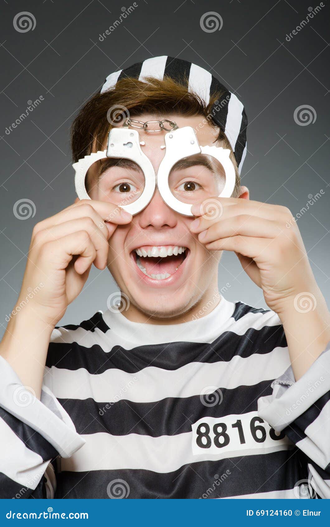 The Funny Prisoner in Prison Concept Stock Photo - Image of funny ...