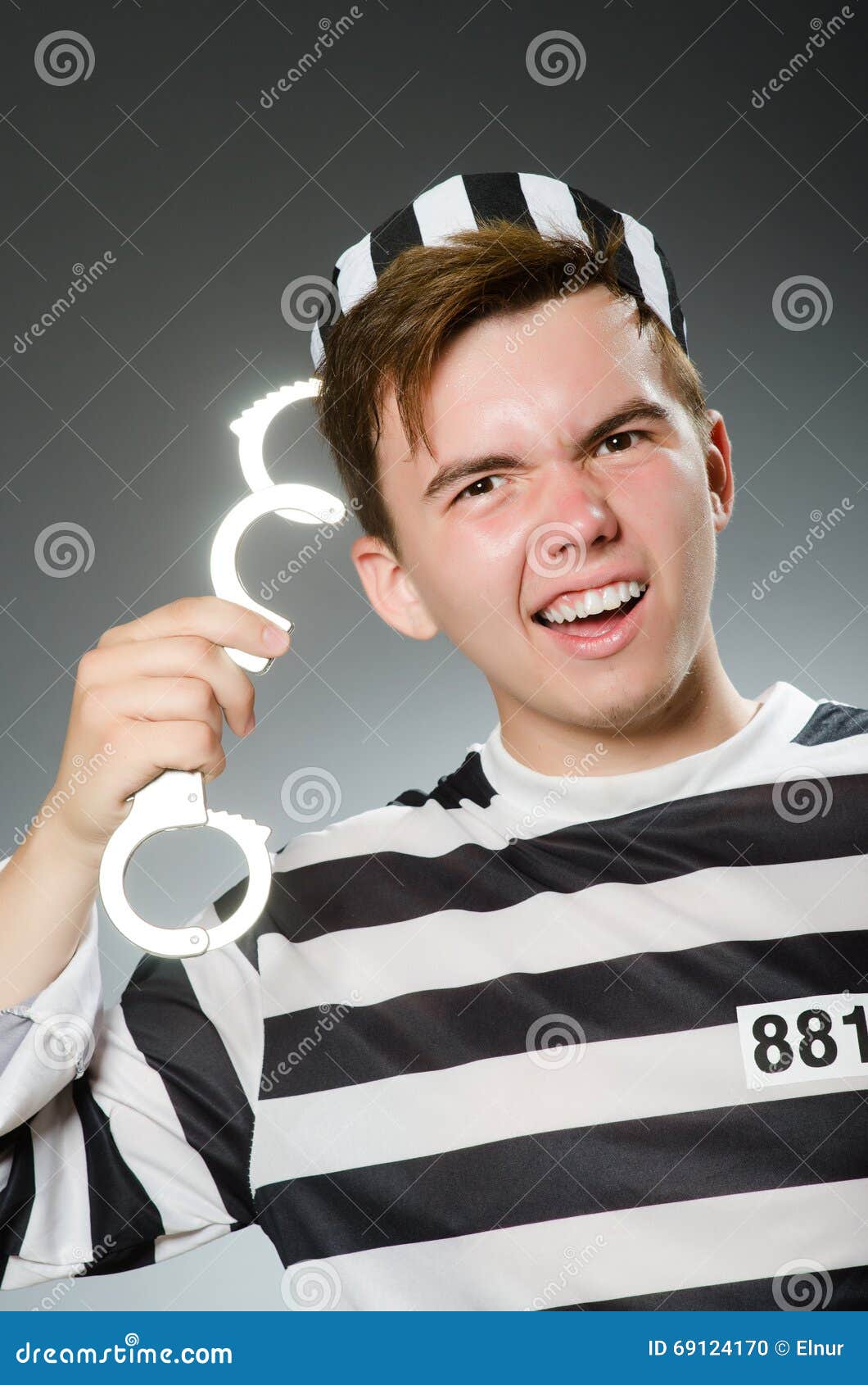 Funny Prisoner In Handcuffs Stock Photography | CartoonDealer.com #55046618