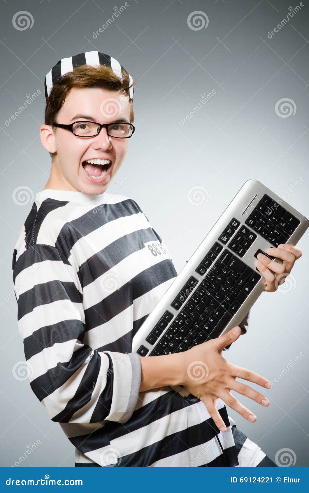 The Funny Prisoner in Prison Concept Stock Image - Image of custody ...