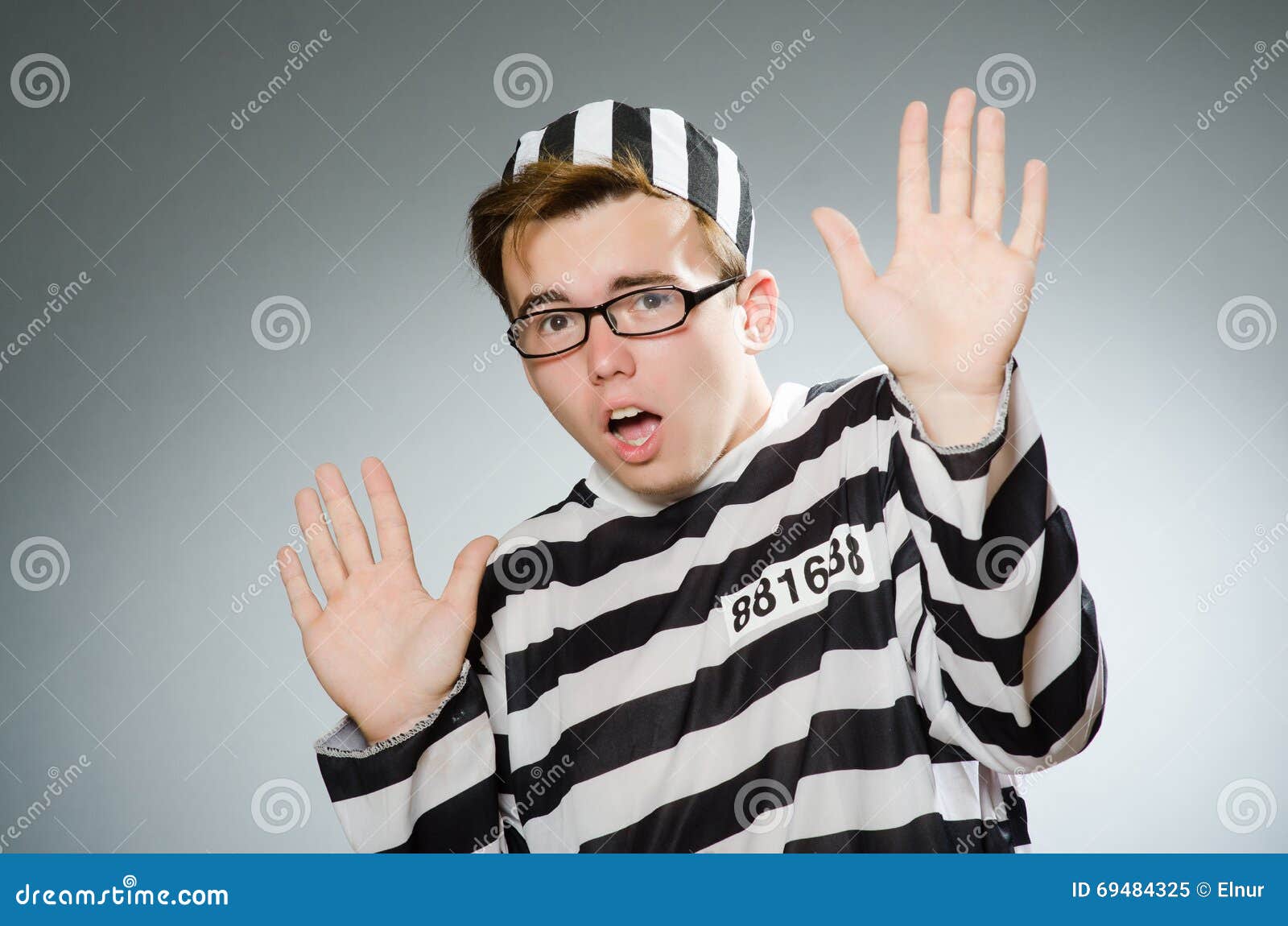 The Funny Prisoner in Prison Concept Stock Image - Image of captivity ...