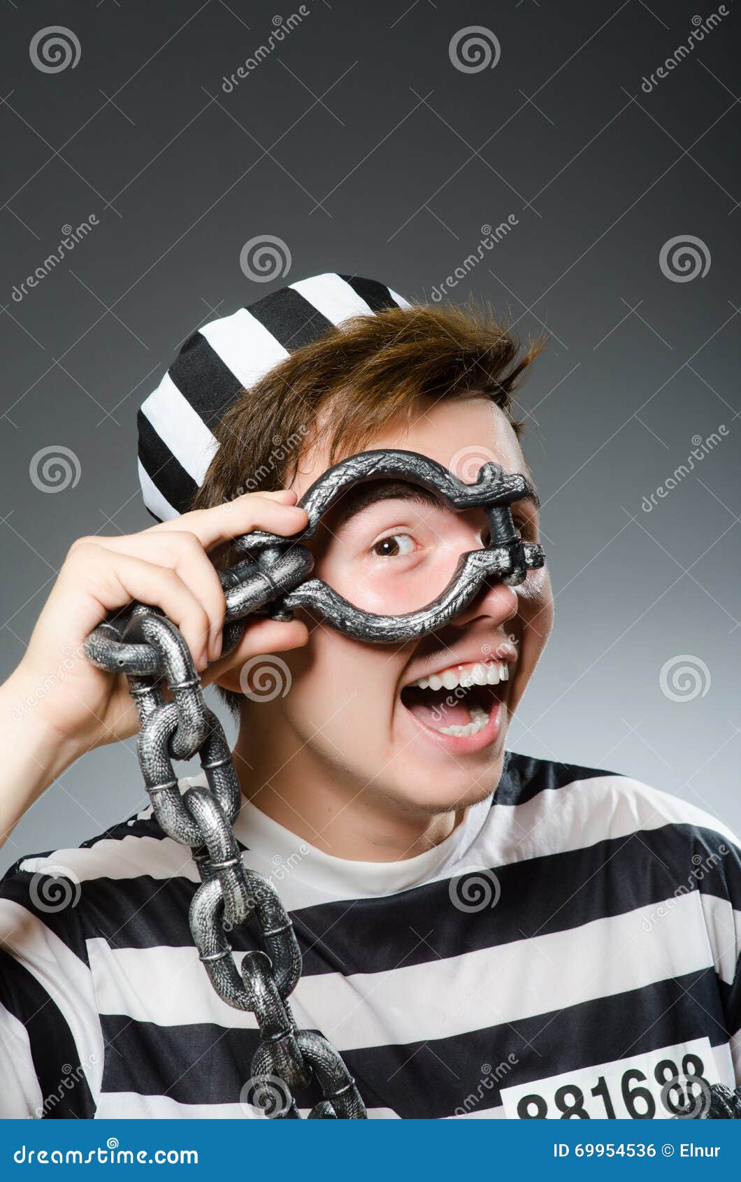 The Funny Prisoner in Prison Concept Stock Photo - Image of humour ...