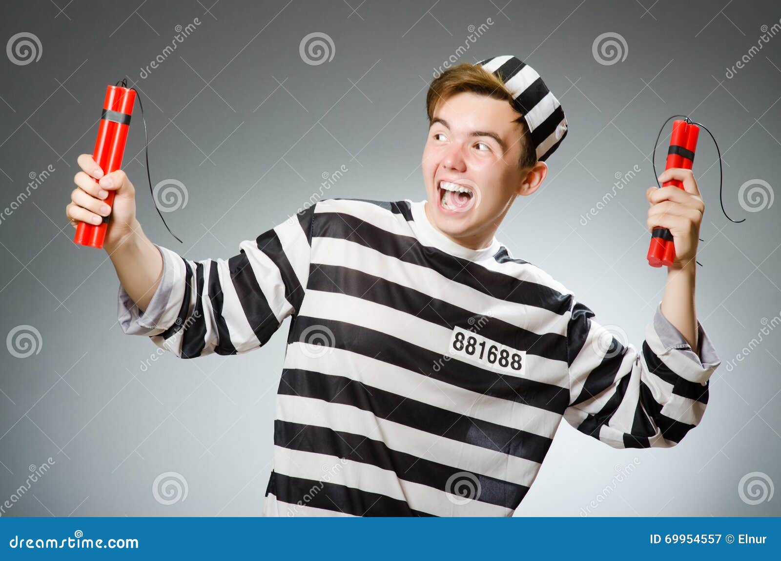 The Funny Prisoner in Prison Concept Stock Image - Image of dynamite ...