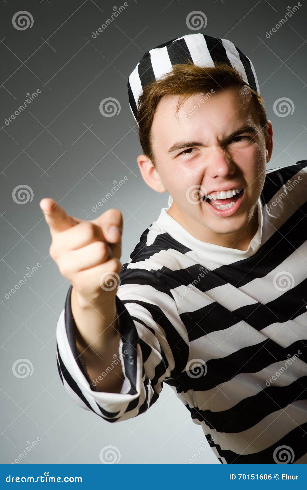 The Funny Prisoner in Prison Concept Stock Photo - Image of detention ...