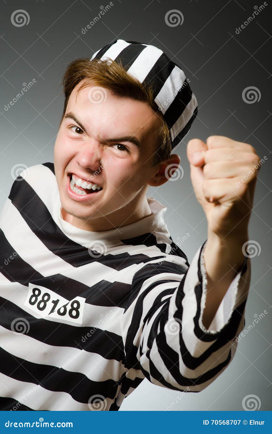 The Funny Prisoner in Prison Concept Stock Image - Image of captive ...