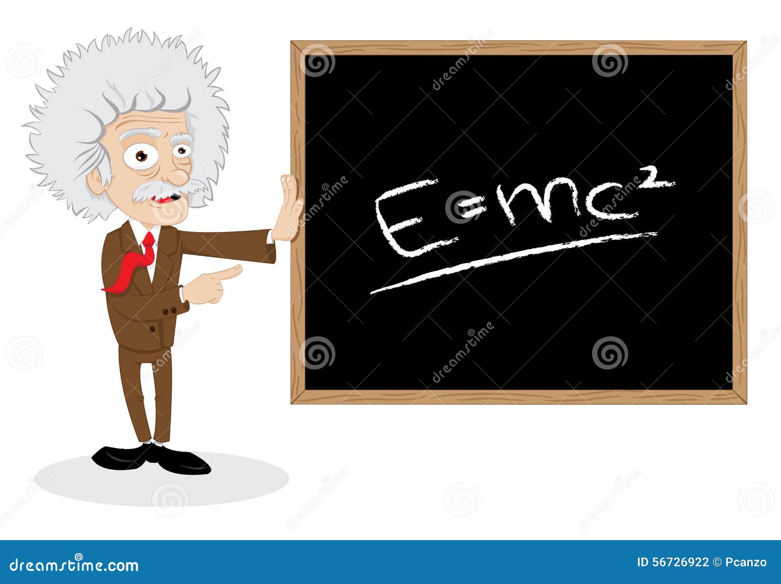 Funny Professor Showing Blackboard Stock Vector - Illustration of ...